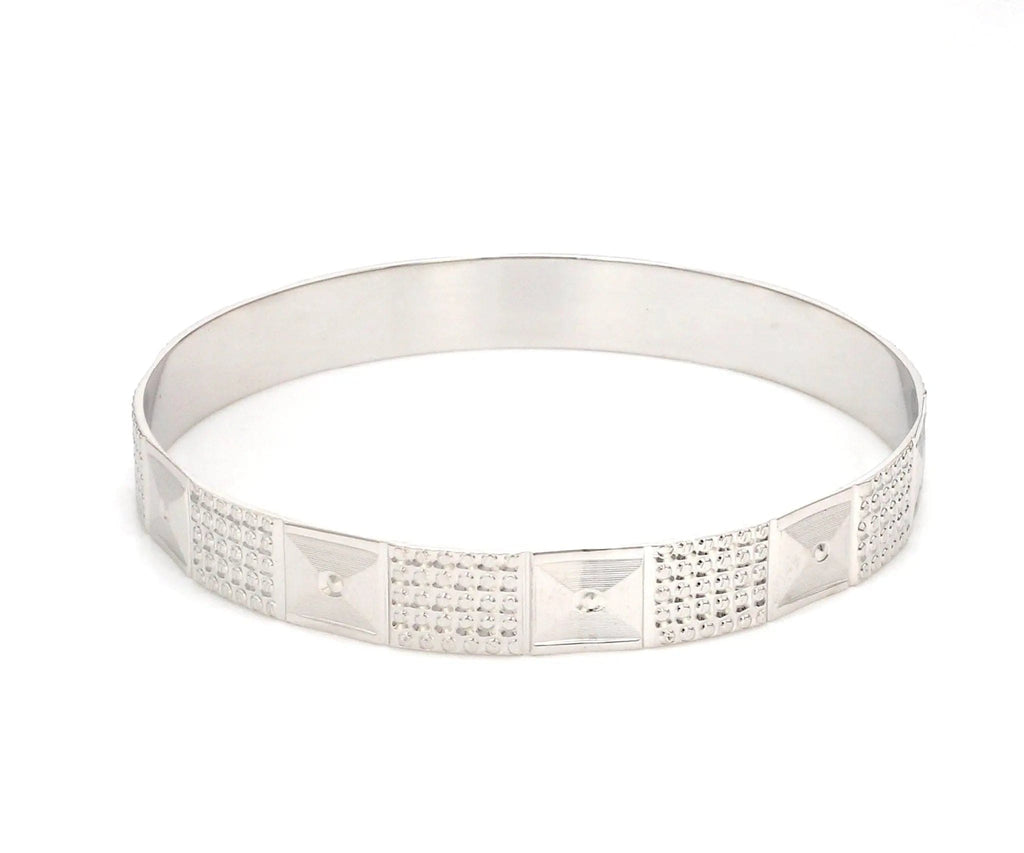 Broad Platinum Bangle for Women with Diamond Cut JL PTB 622