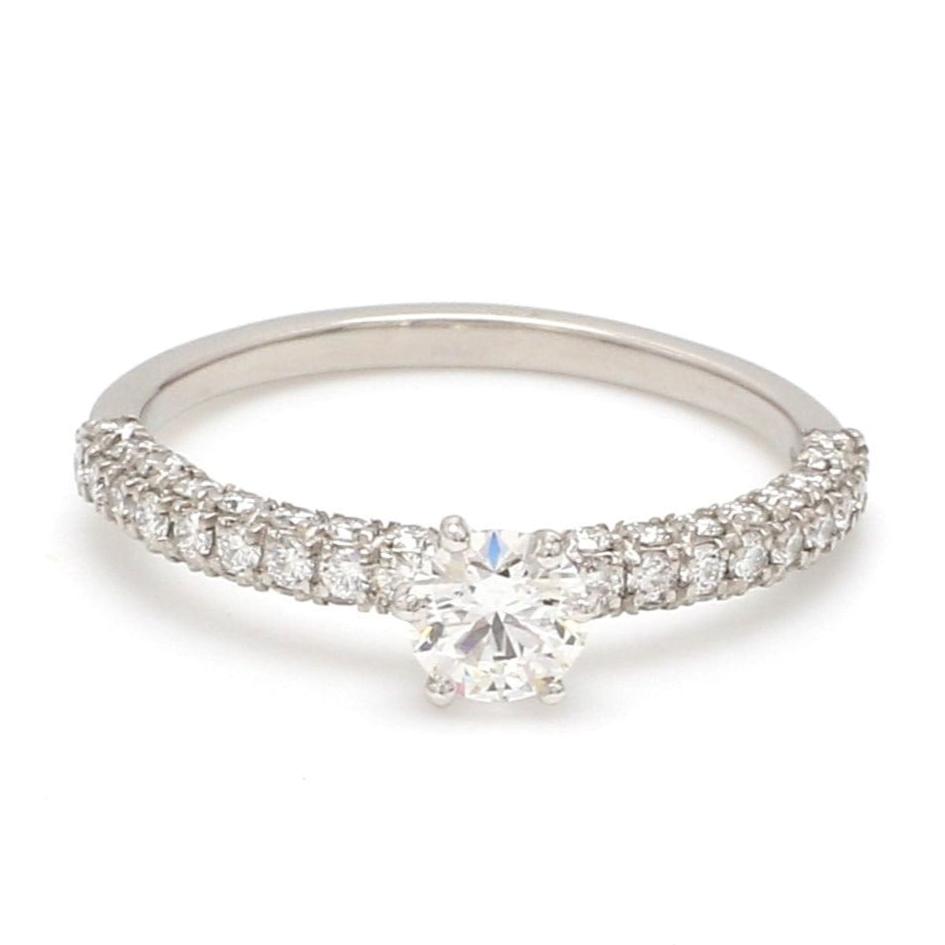 Jewelove™ Rings Customised 30-Pointer Platinum Solitaire Ring with ...