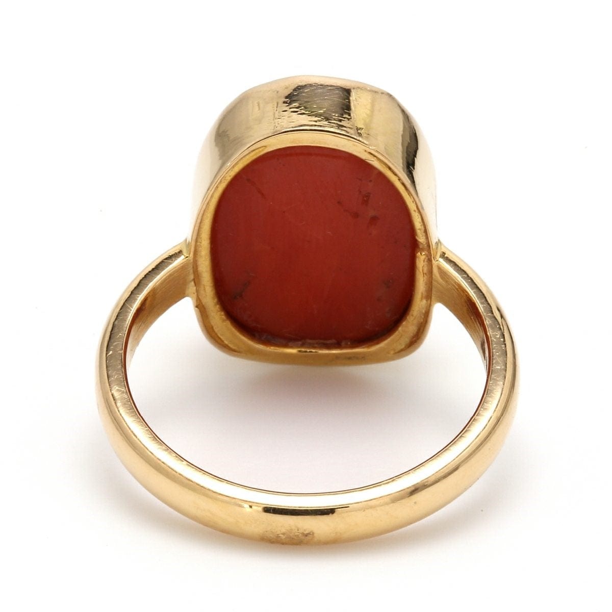 Customised Coral / Moonga Ring in 18K Gold for Astrological Purpose ...