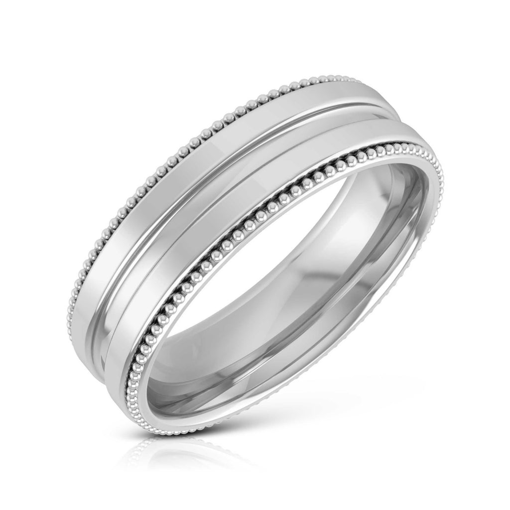 Designer Half Eternity & Plain Platinum Couple Rings JL PT 524