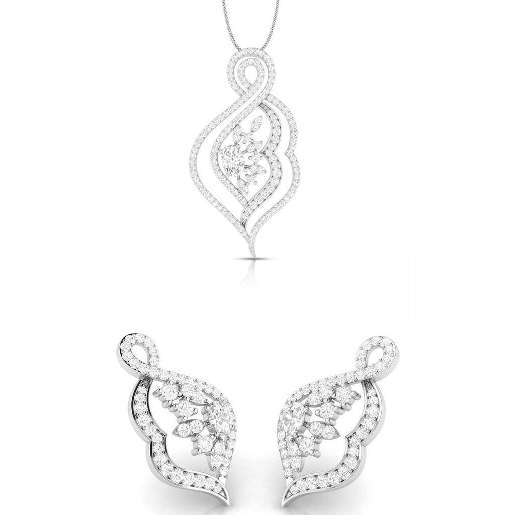 Designer Platinum Diamond Pendant Set JL PT P NL 8479 – Jewelove™