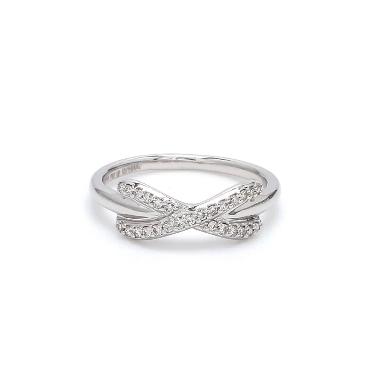 Infinity Platinum Ring with Diamonds for Women JL PT 460