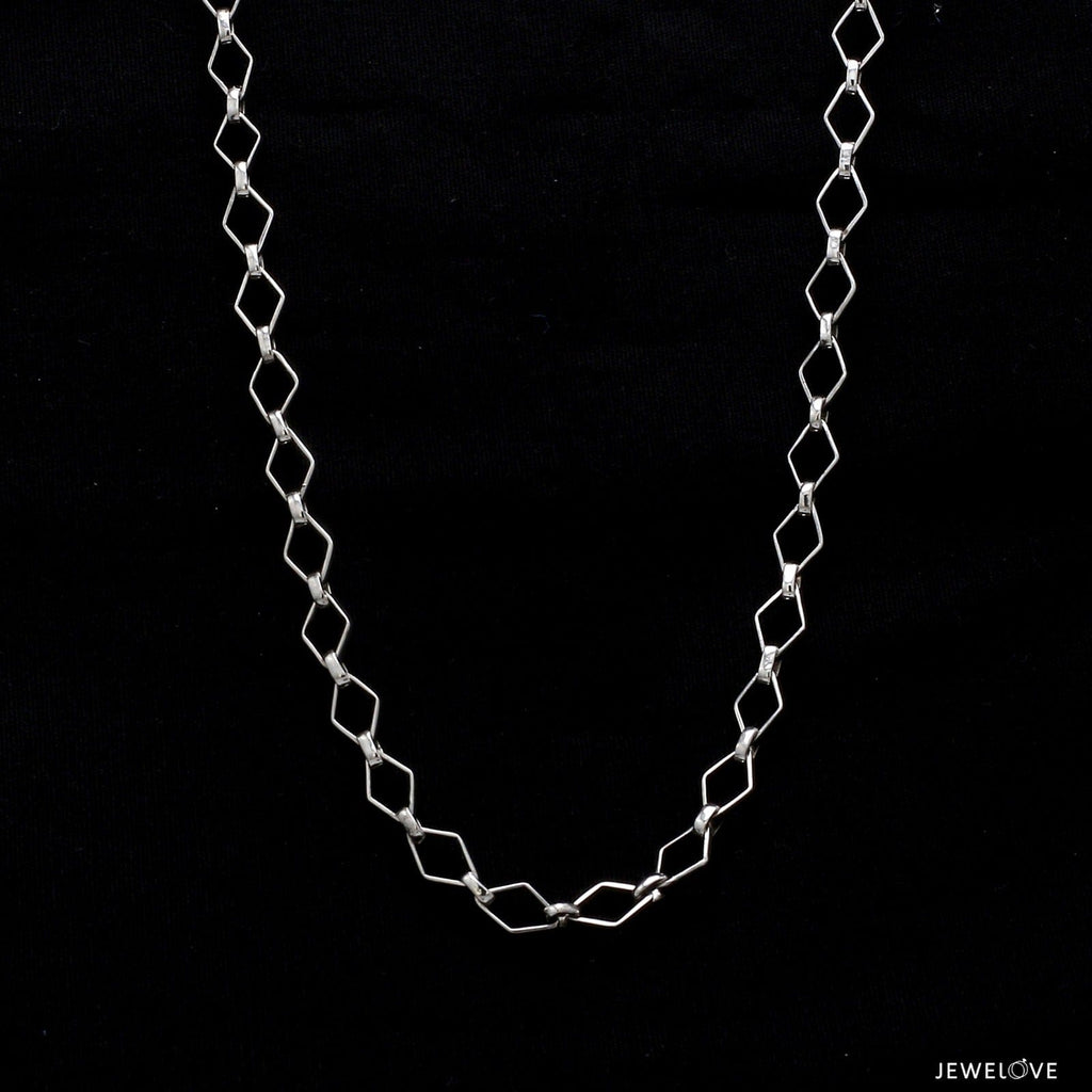 Platinum Chain with Square Shape Links for Men JL PT CH 835 – Jewelove™