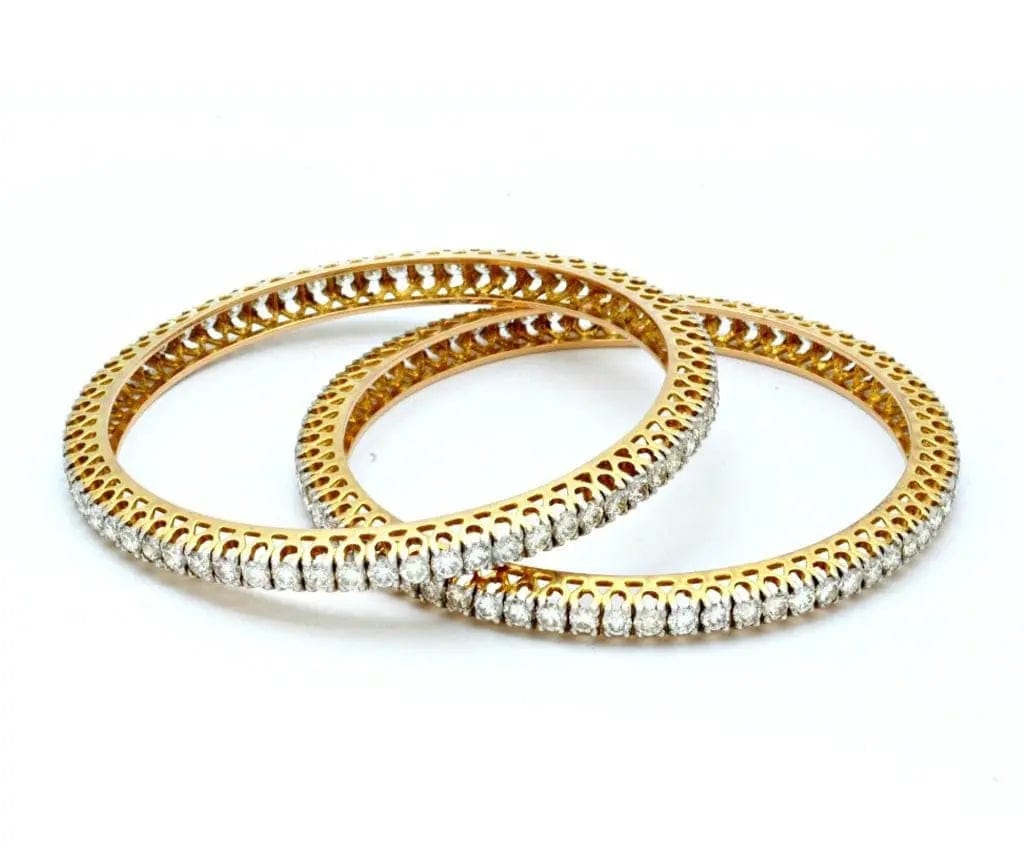 Single Line Diamond Bangles Pair for Women JL AU 102