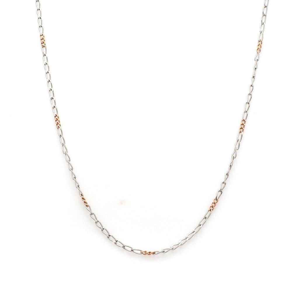 Jewelove™ Chains Thin Platinum & Rose Gold Chain for Women JL PT CH 953